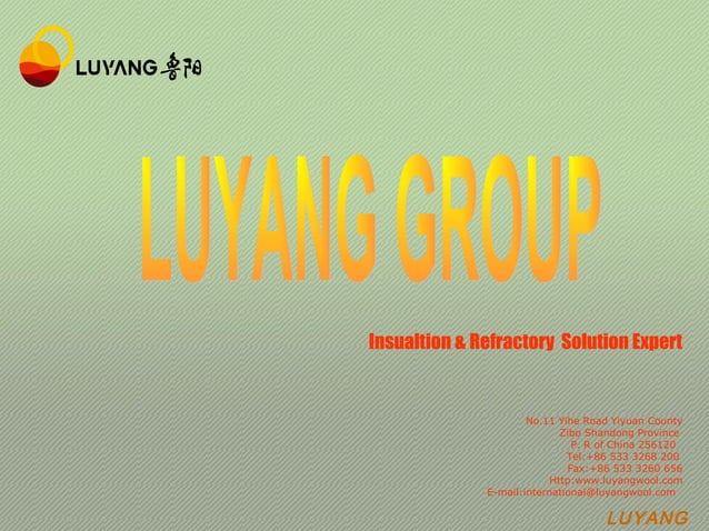 Company profile of Luyang | PPT