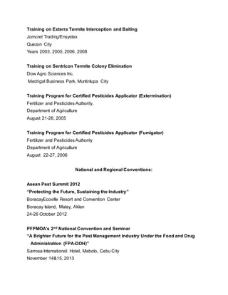 Company profile of maverick pest extermination | DOCX