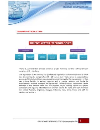 Company profile of orient water technologies | PDF