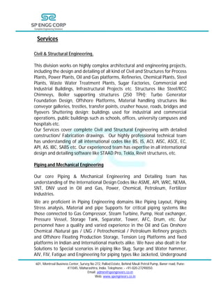 Company profile of sp engg corp pvt. ltd. india | PDF