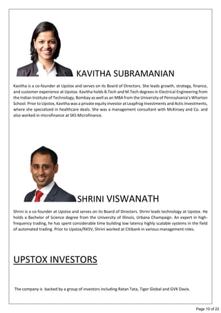 Company Profile of Upstox & Indian Stock Market.pdf