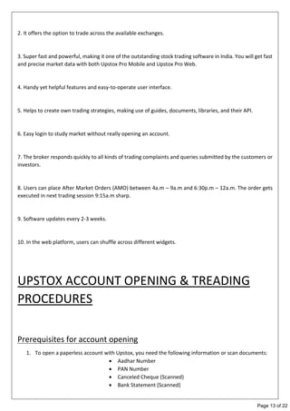 Company Profile of Upstox & Indian Stock Market.pdf