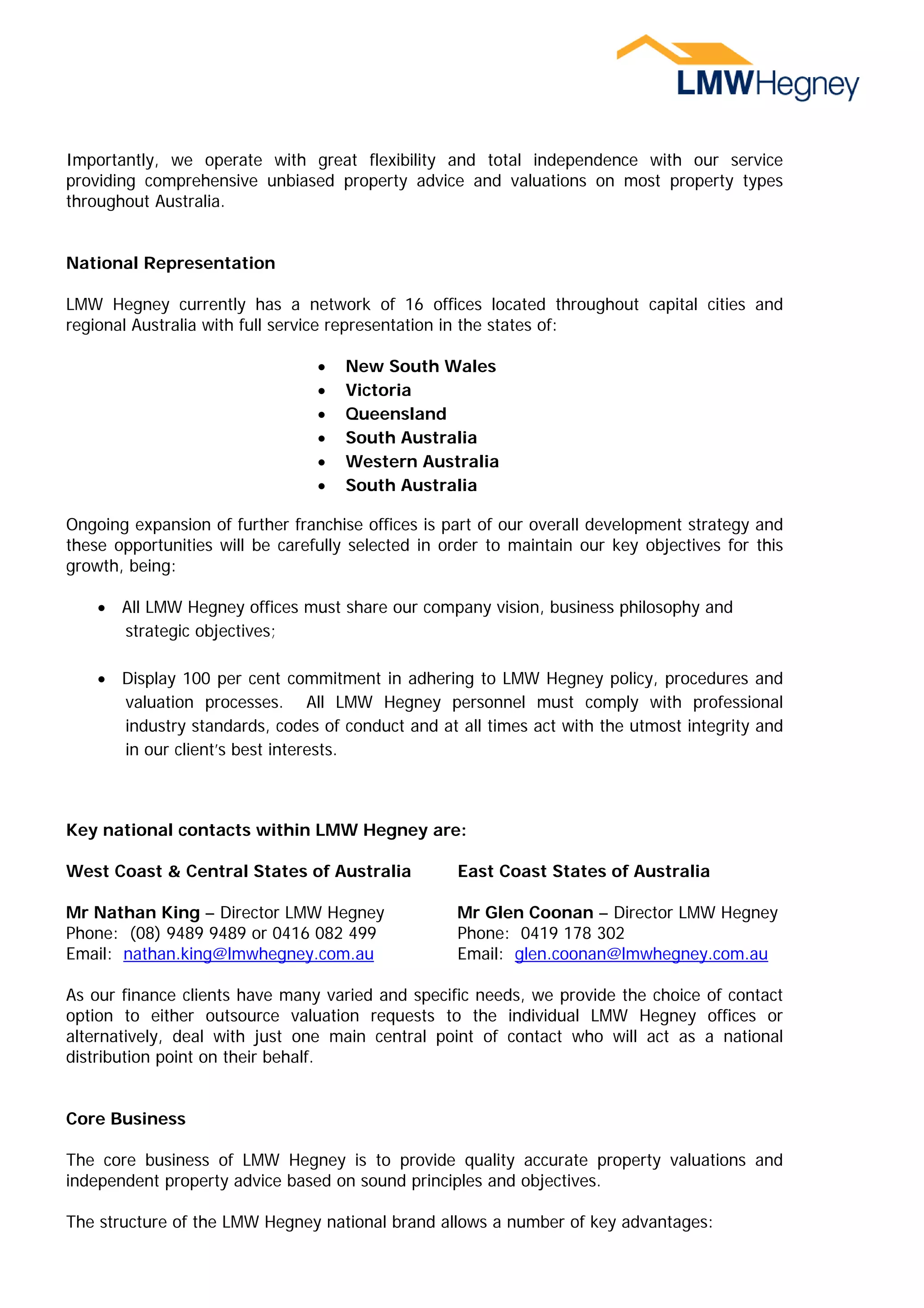 Company Profile - LMW Hegney | PDF