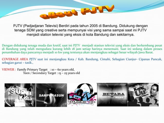 Company Profile Pjtv 2010 | PPTX