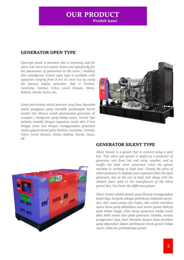 Company Profile Powerline Genset | PDF