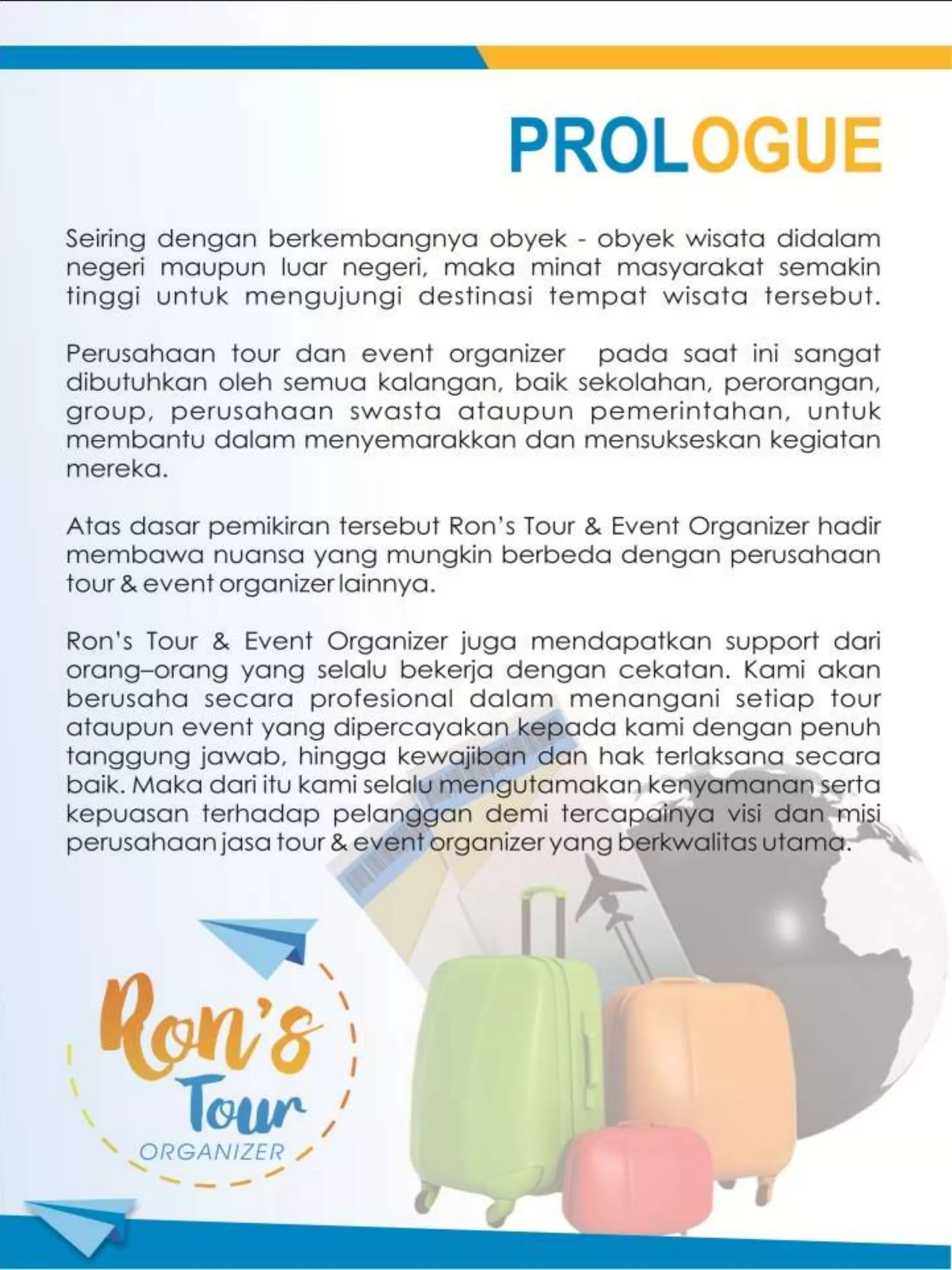 Company Profile Rons Tour Organizer | PPTX