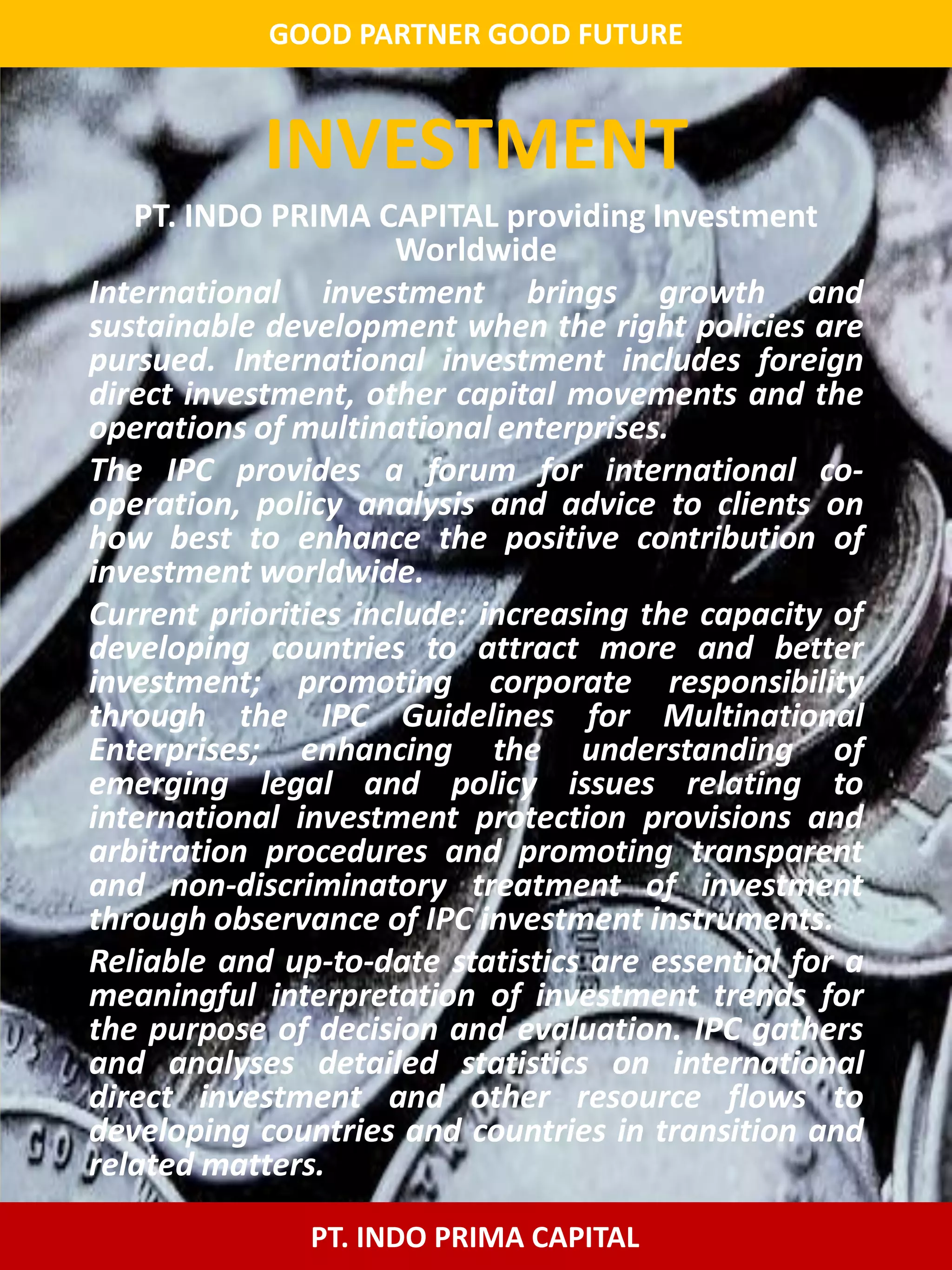 Company profile PT INDO PRIMA CAPITAL | PDF | Business Banking ...