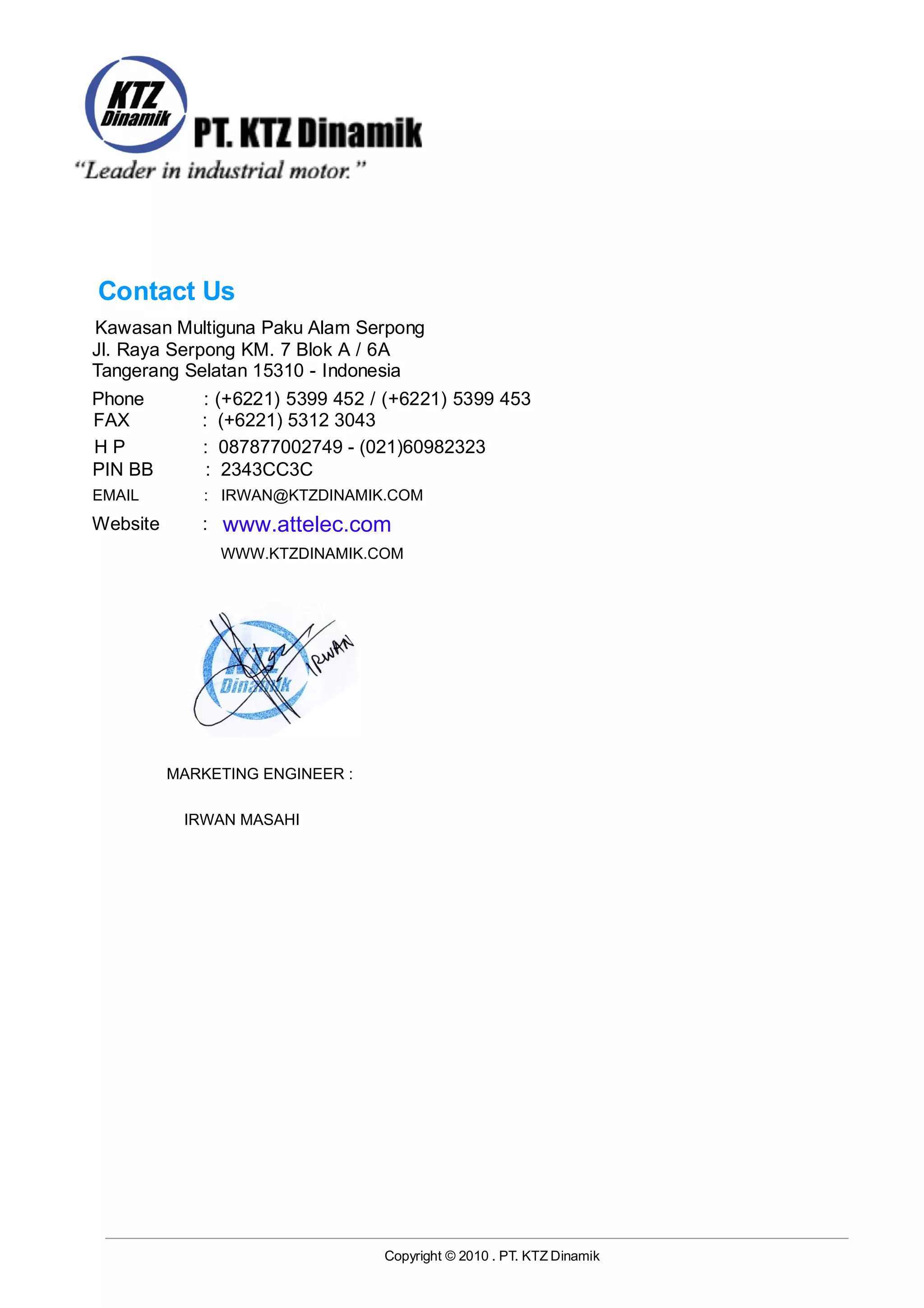 Company profile pt ktz dinamik | PDF
