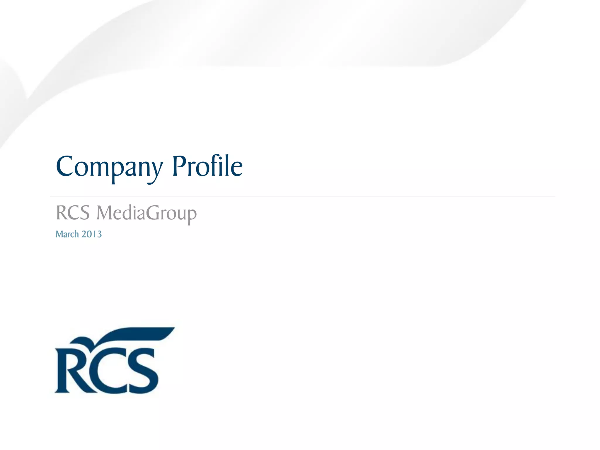 Company profile rcs en | PPT