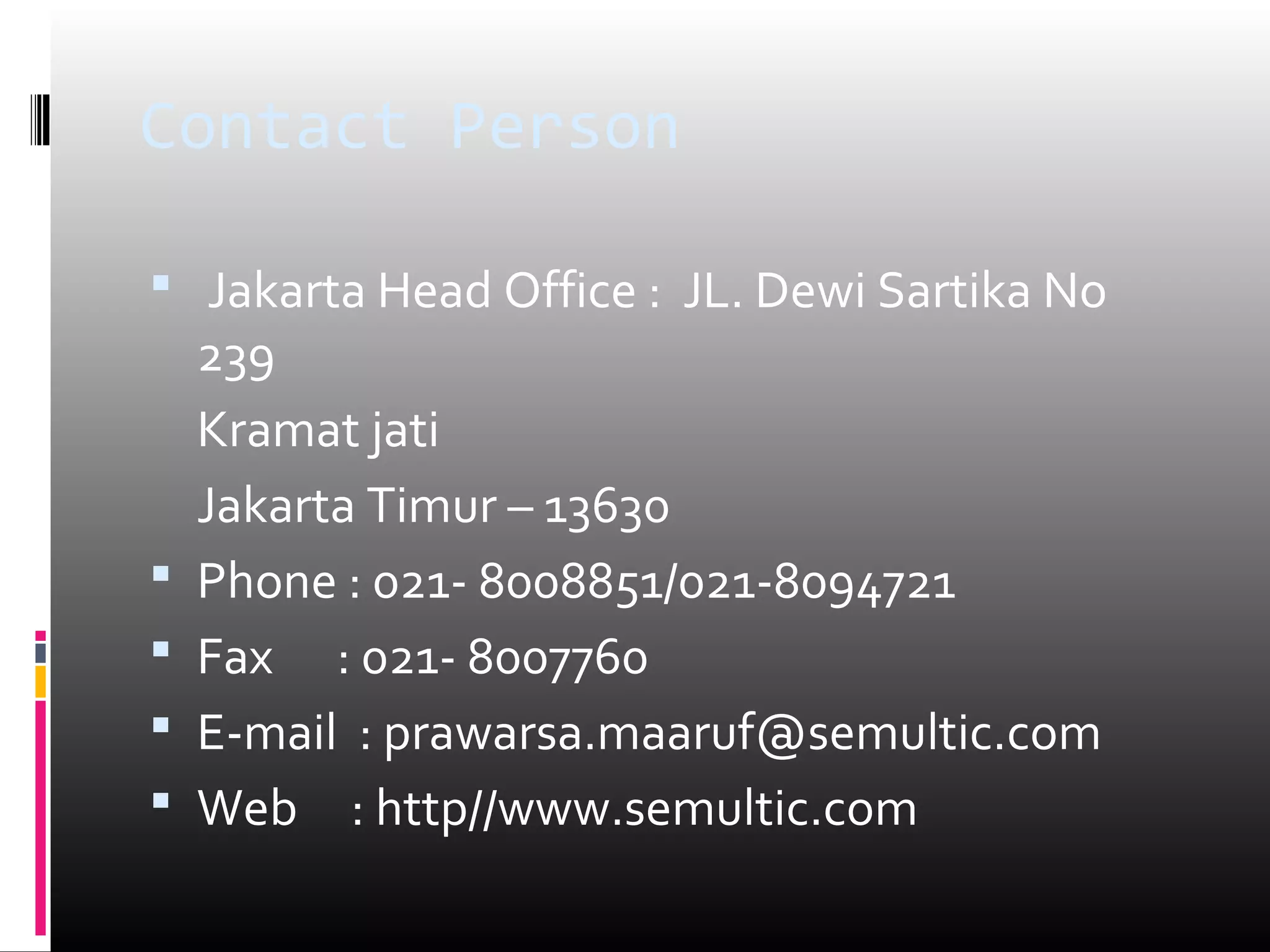 Company profile semultic | PPT | Logistics and Transportation Industry ...