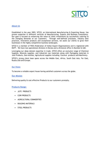 SITCO Company profile | PDF