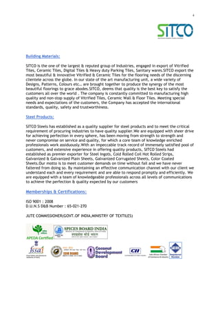 SITCO Company profile | PDF