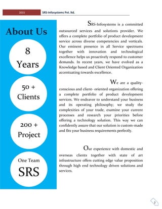Company profile srs infosystems pvt ltd. | PDF