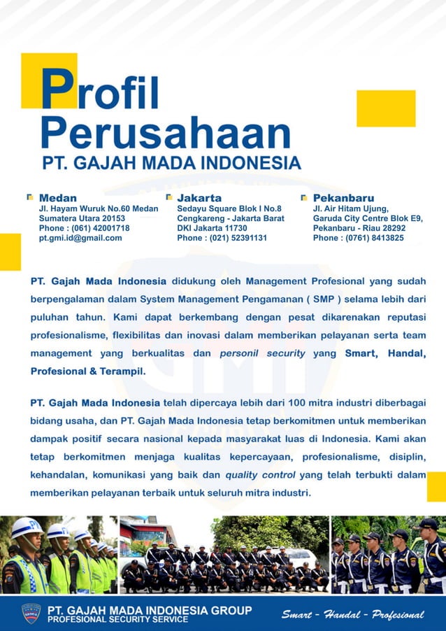 COMPANY PROFILE SECURITY PT. GMI GROUP | PDF