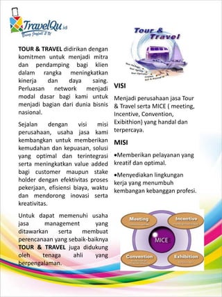 Company profile travelqu | PPTX