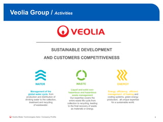 VEOLIA WATER TECHNOLOGIES ITALIA Solutions Division Company profile | PDF
