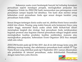 Company Profile PT Zee Komunikasi Indonesia (Zeecom) | PPT