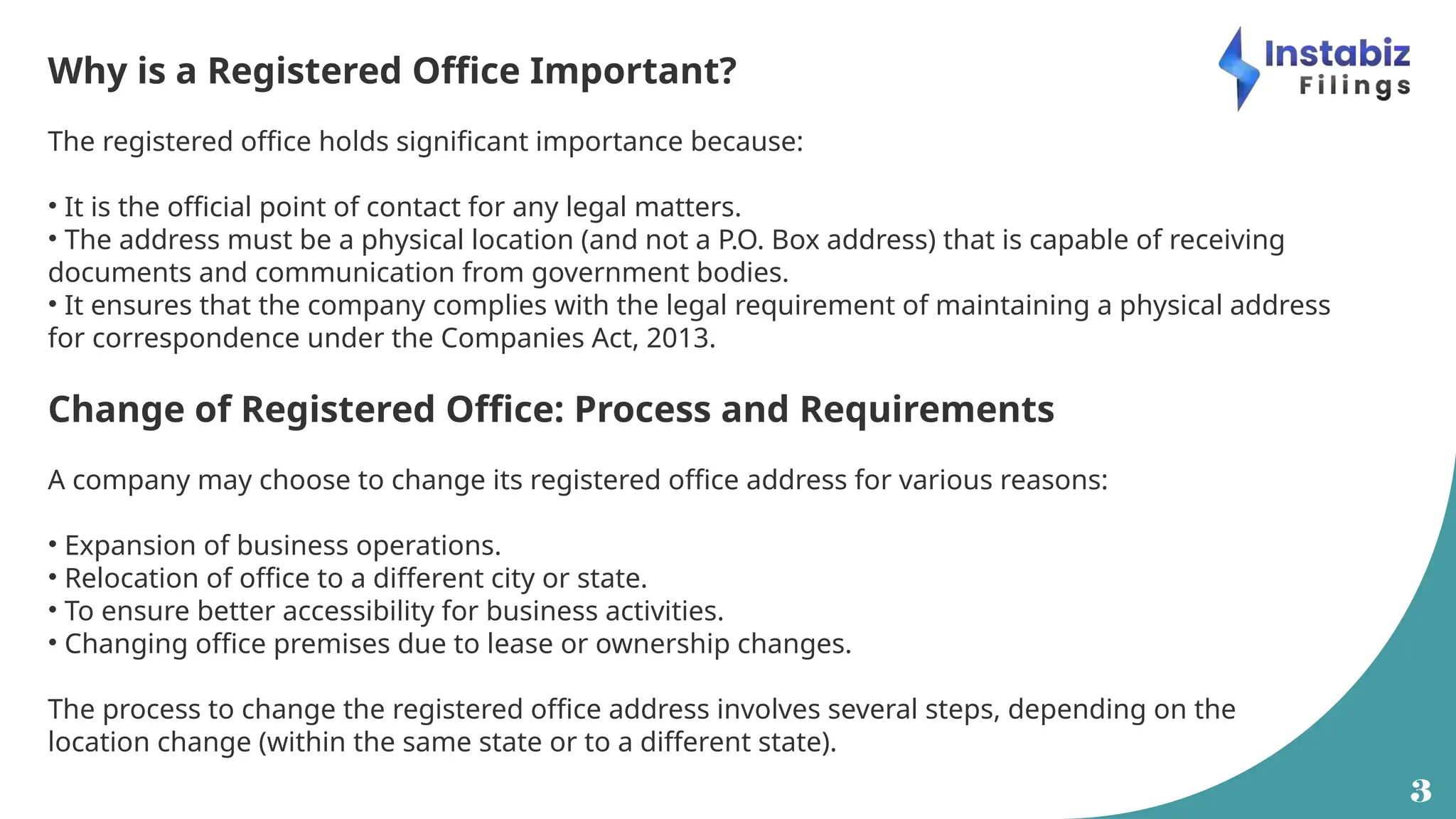 Notice: Change of Company Office Address | PPT