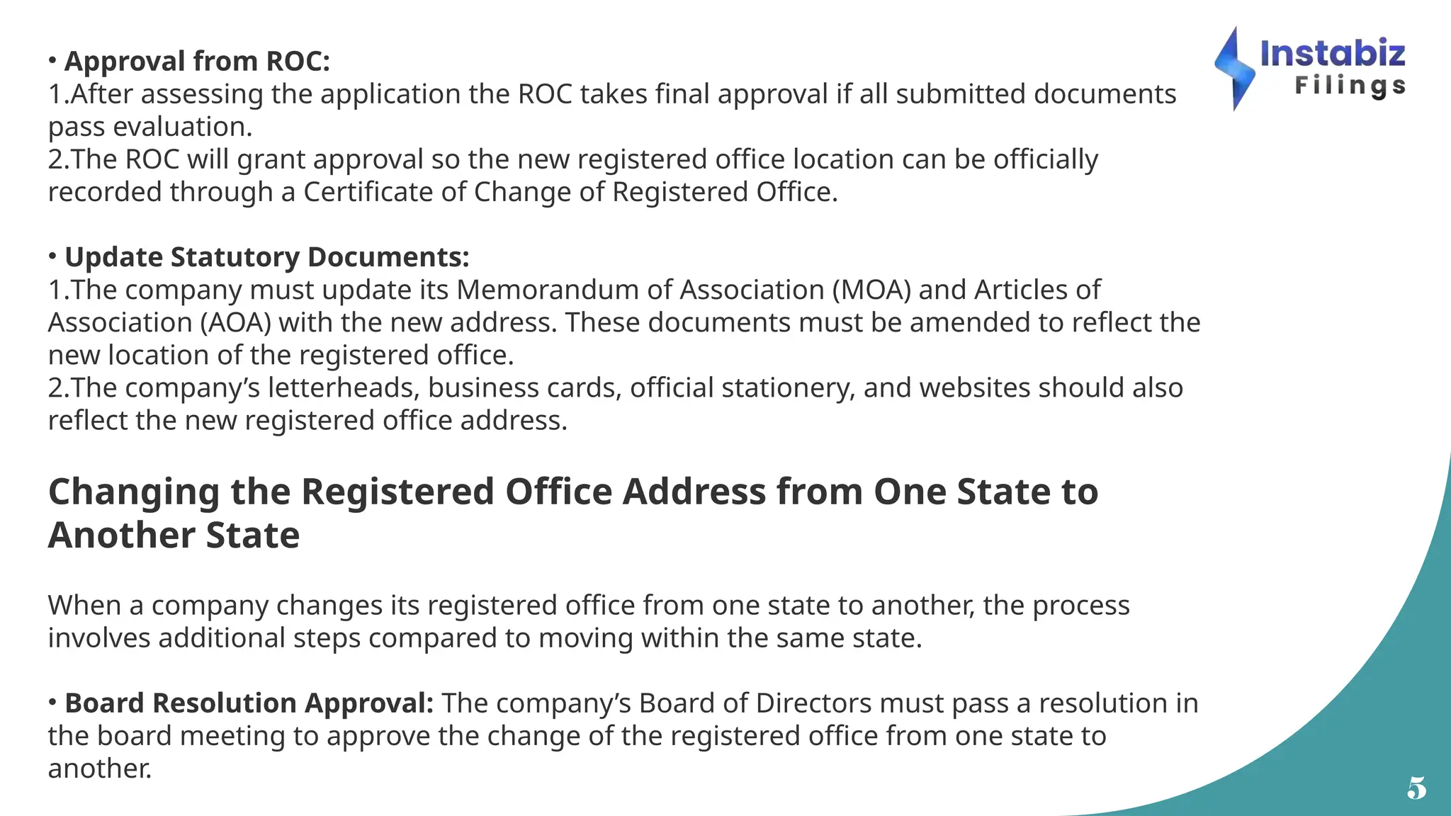 Notice: Change of Company Office Address | PPT
