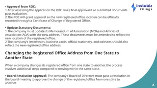 Notice: Change of Company Office Address | PPTX