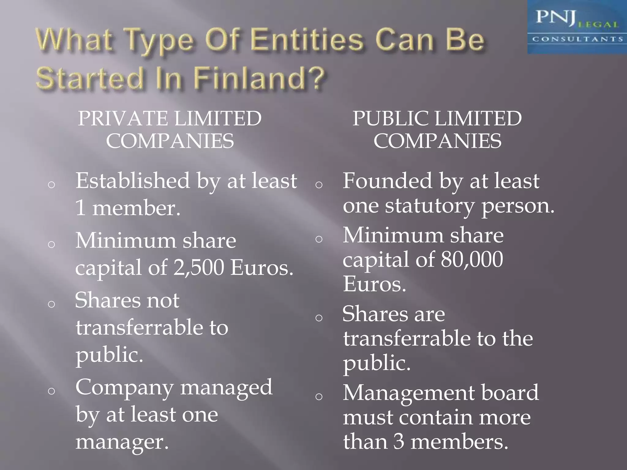 Company registration in finland | PPTX