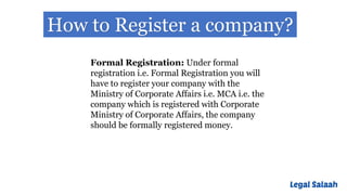 A Complete guide types of company registration in India | Legal Salaah ...