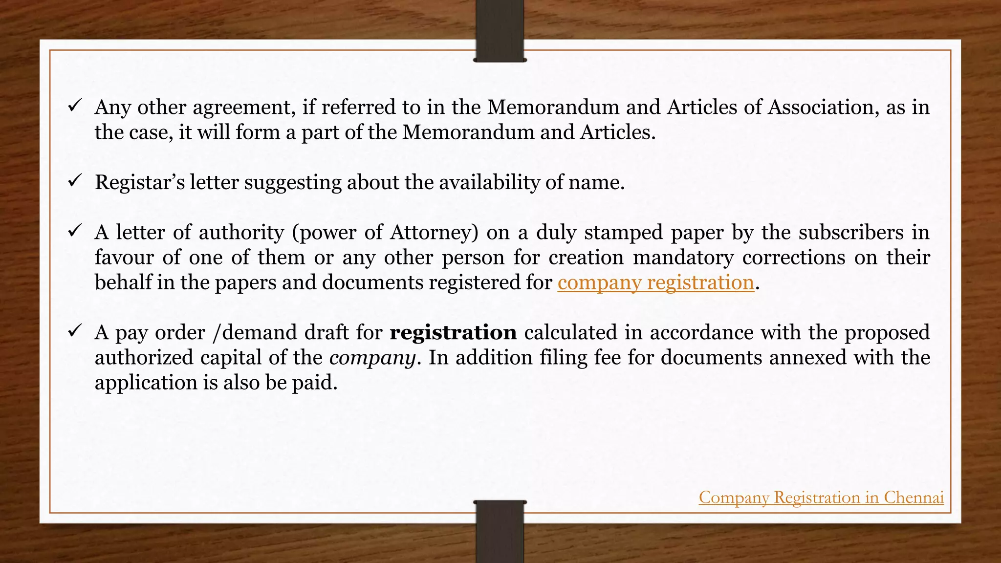 Company registration steps | PPTX
