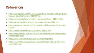 Anheuser-Busch Company Report | PPTX