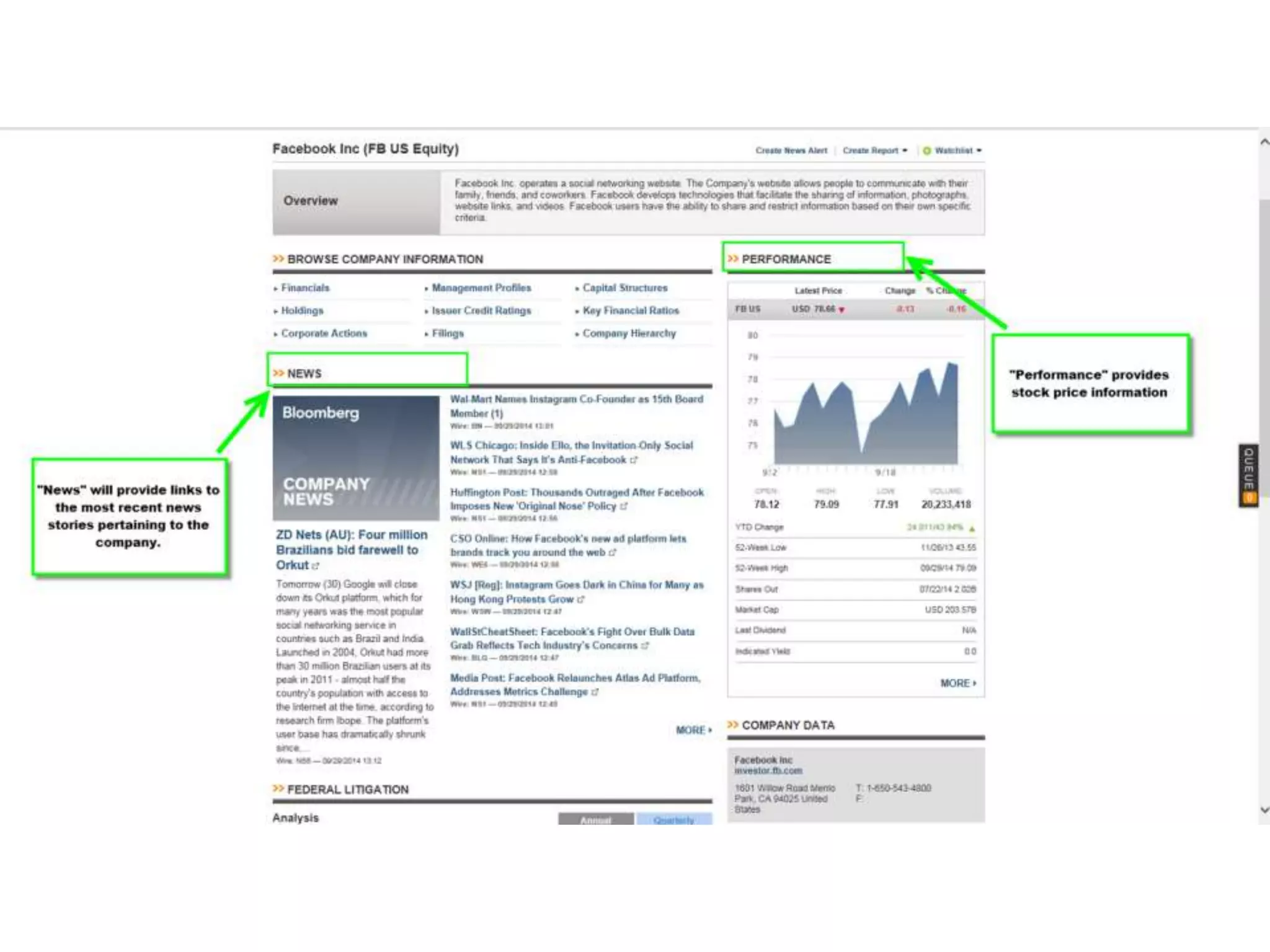 Company research bloomberg company profile tutorial (public company) | PPTX