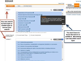 Company research bloomberg edgar tutorial | PPTX