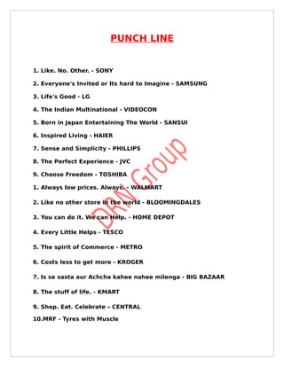 Companys Punchlines | PDF