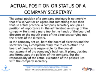 Corporate Law - COMPANY SECRETARY | PPTX