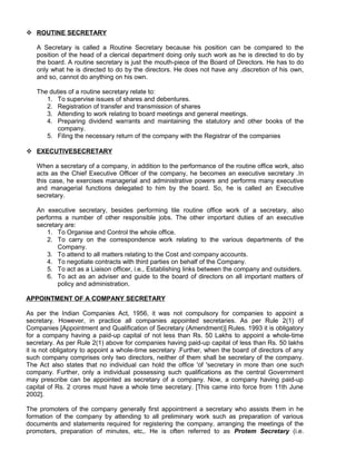 Company secretary | DOC