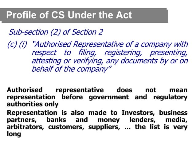 Company secretary.pptx | Resume Writing and Advice | Job Search