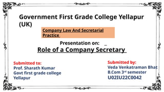 company Secretary.pptx company Secretary role and responsibilities | PPTX
