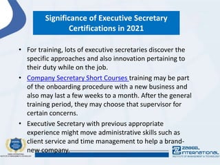 Executive Secretary - What are the skills of executive secretary? | PPTX