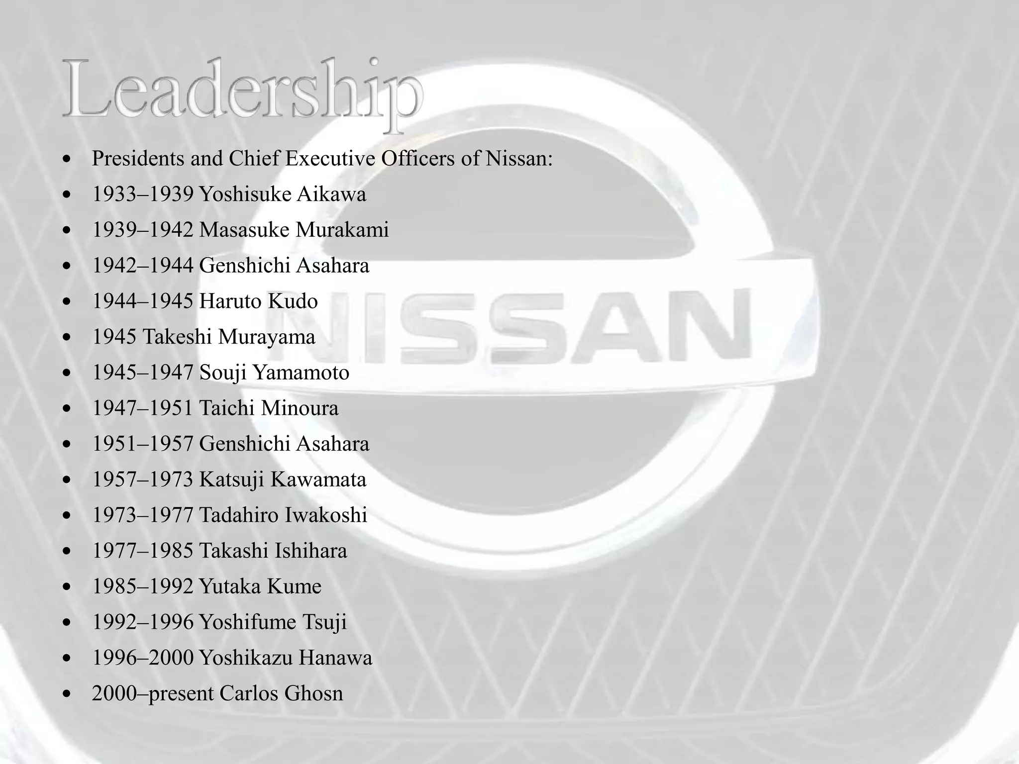 Company slide share nissan | PPTX