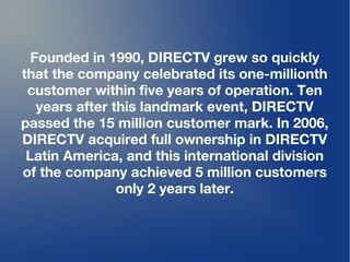 Company Spotlight: DIRECTV | PPT