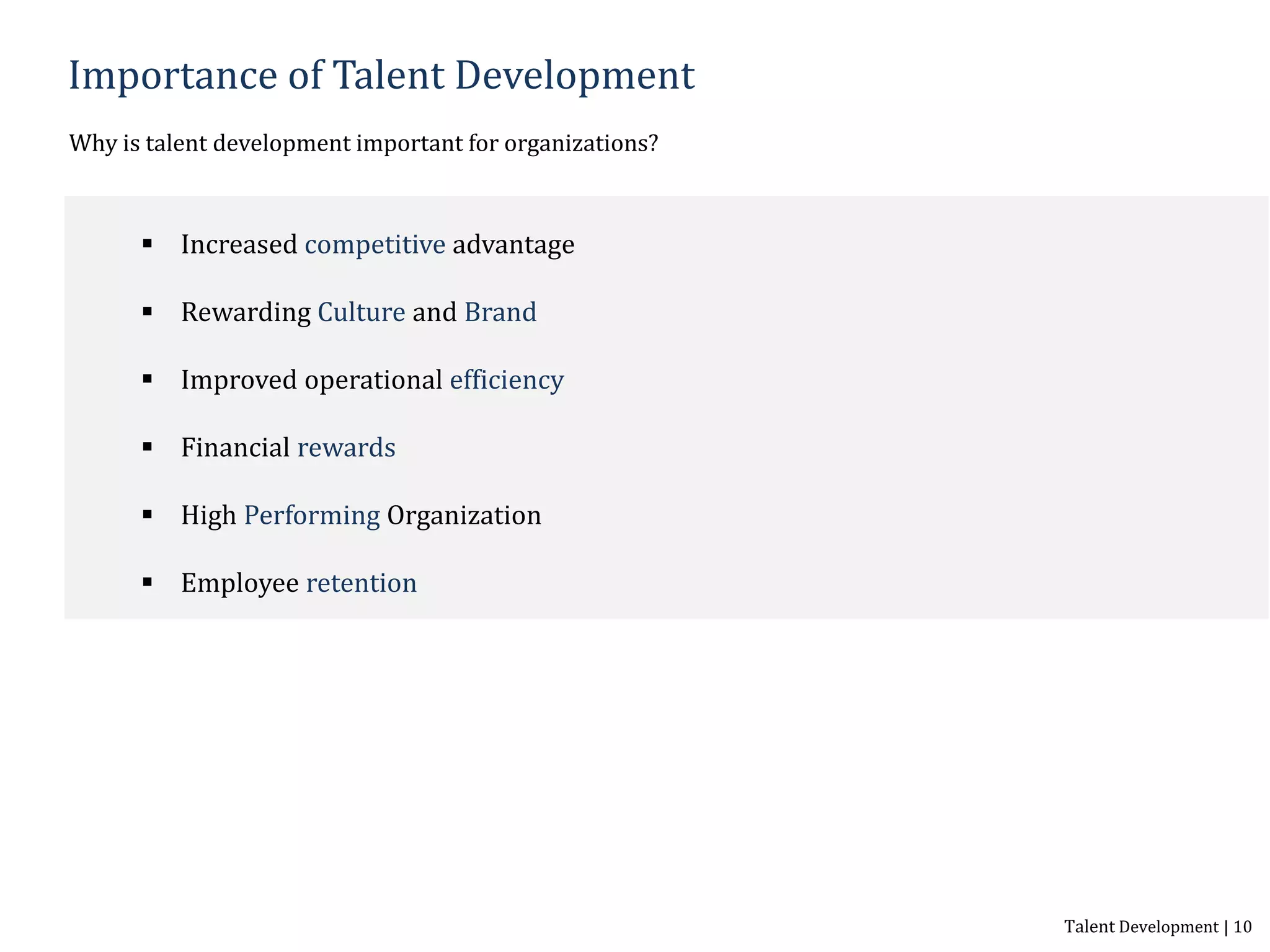 Company talent development presentation (public) | PPT