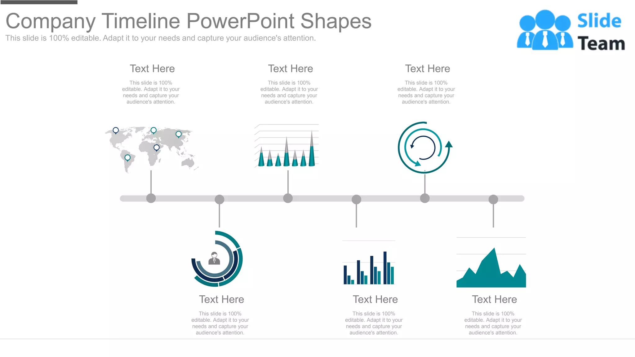 Company Timeline Powerpoint Shapes | PPT