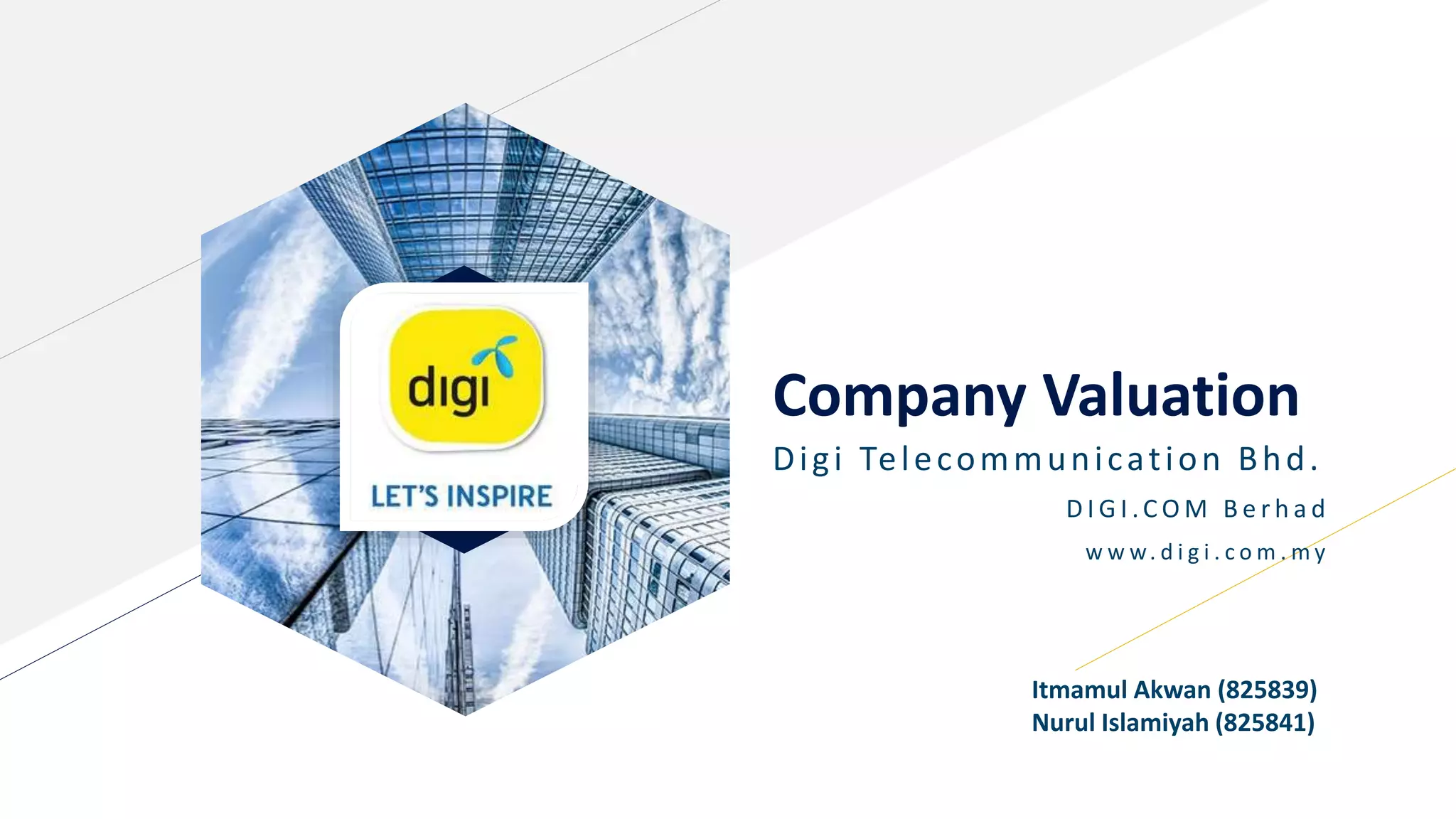 Company valuation Digi Telecommunication BHD. | PPTX