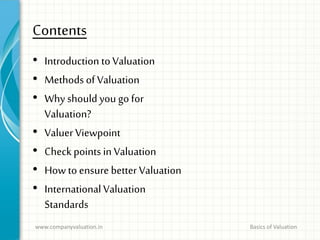 Basic Company Valuation | PDF