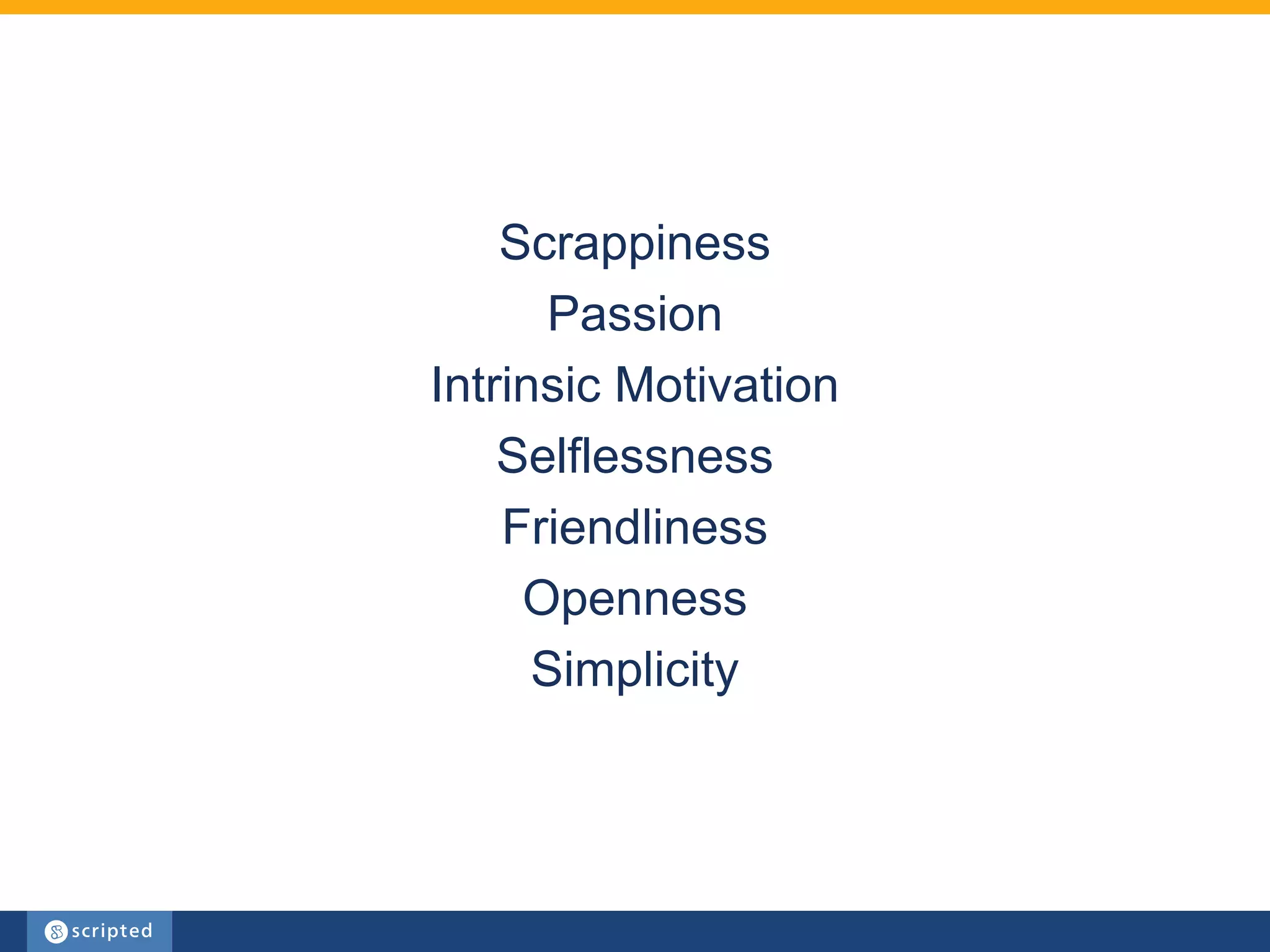 Scripted's Company Values Presentation | PPTX
