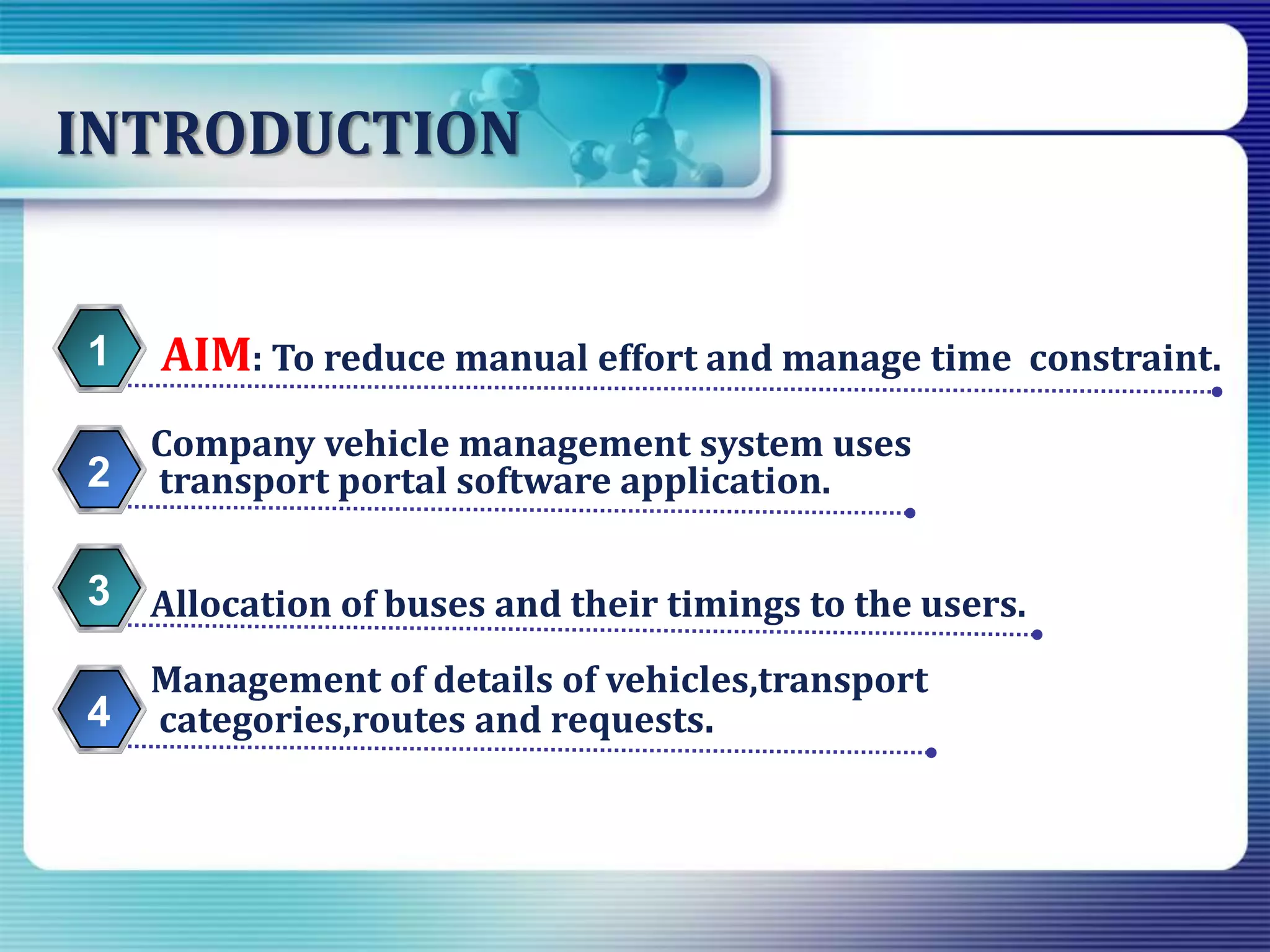 Company vehicle management system | PPTX