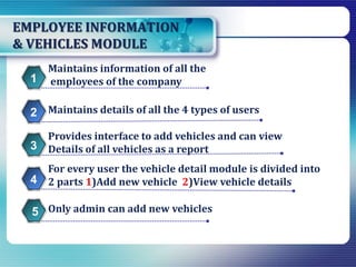 Company vehicle management system | PPTX