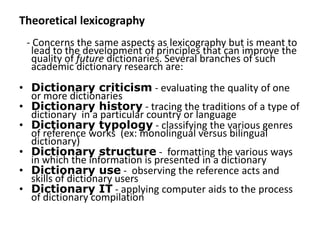 LEXICOGRAPHY | PPTX