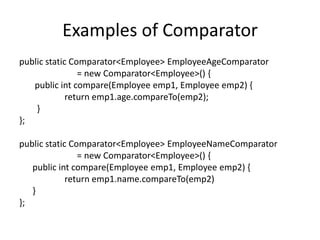 Java Comparable and Comparator | PPT