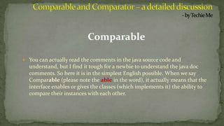 Comparable and comparator – a detailed discussion | PPSX