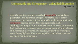 Comparable and comparator – a detailed discussion | PPSX