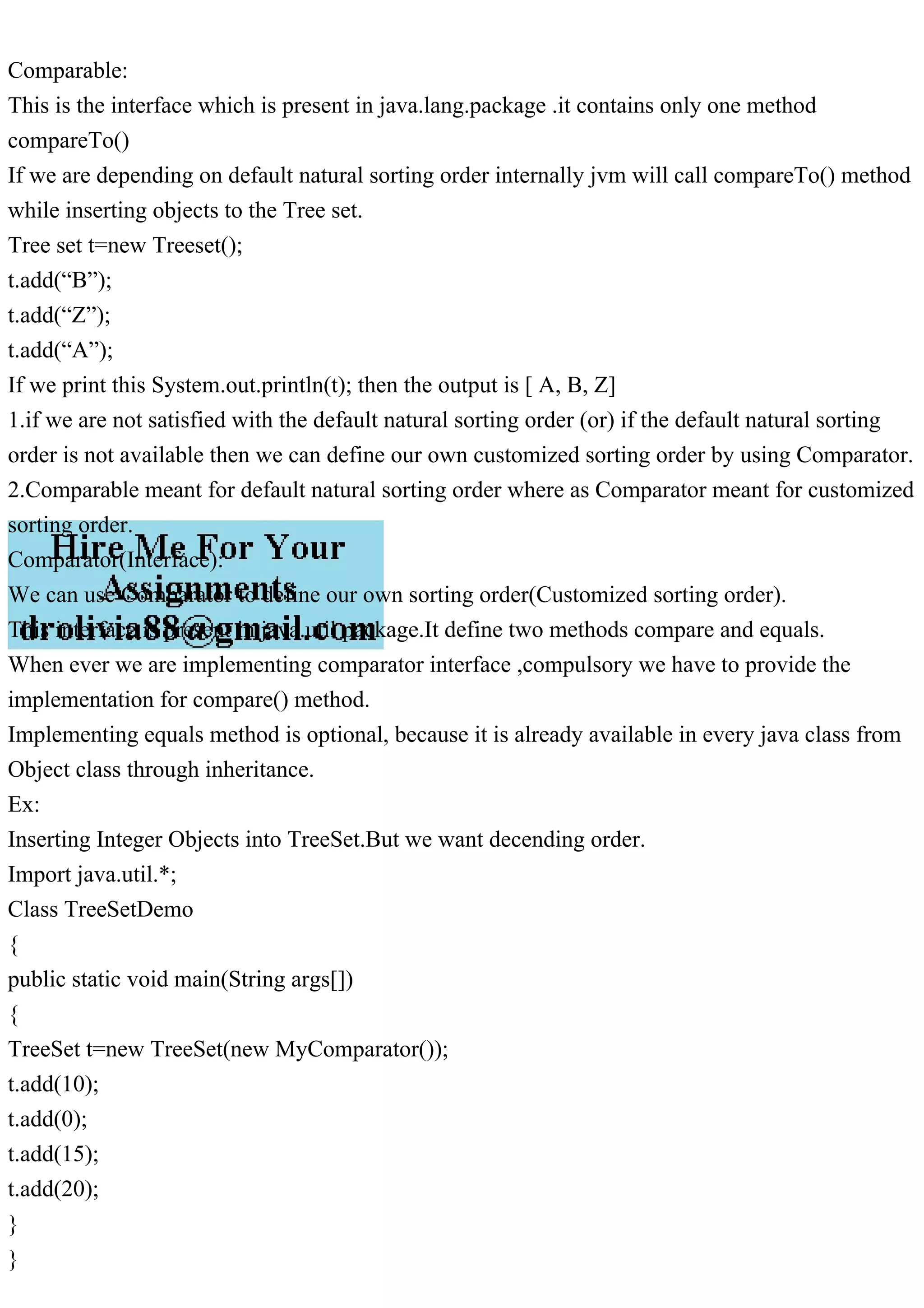 Comparablethis Is The Interface Which Is Present In Javalangpacpdf 6218